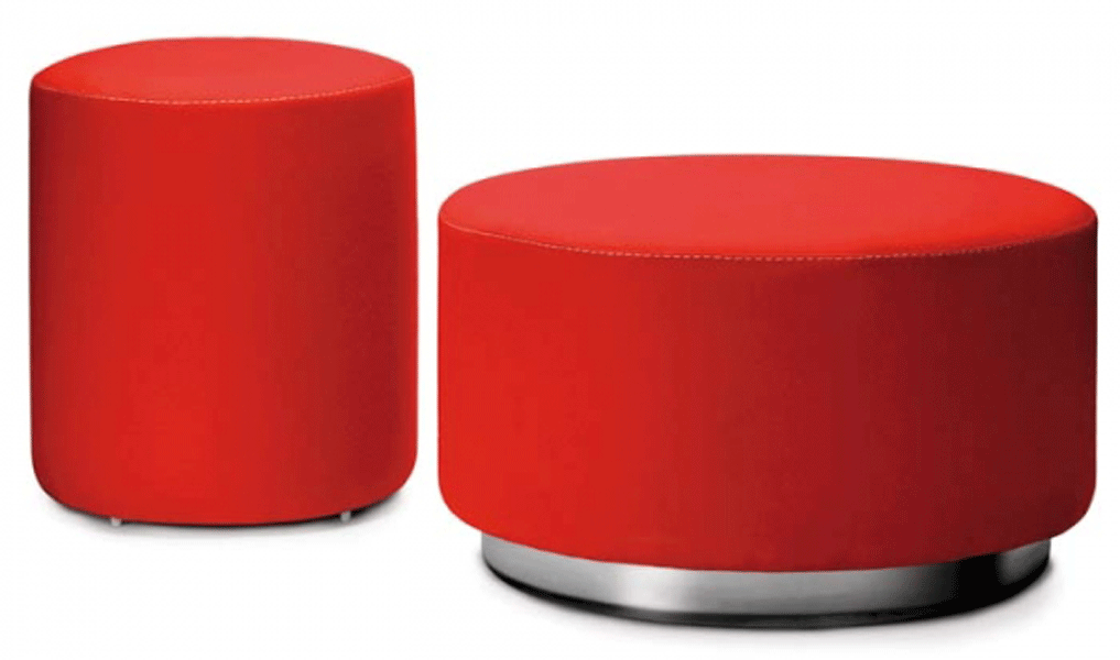 WOW Zitelement Poef, FP collection rond, felle kleur, gestoffeerd, kopen